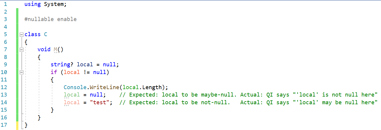 Nullability state reported on LHS of assignment appears to be the state from before the ...