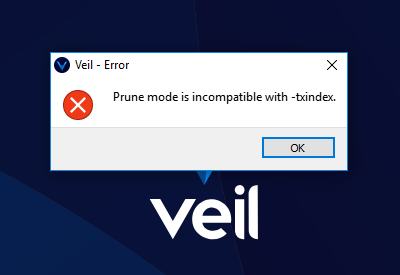 Prune mode is incompatible with -txindex · Issue #253 · Veil-Project ...