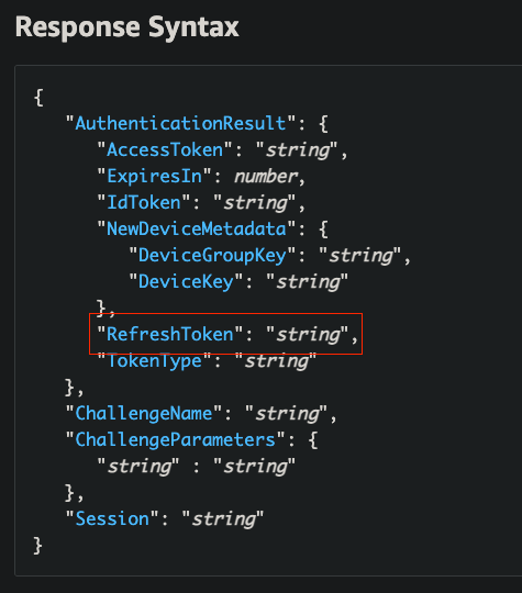 Method initiateAuth does not return updated RefreshToken in response. · Issue #454 · aws/aws-sdk ...