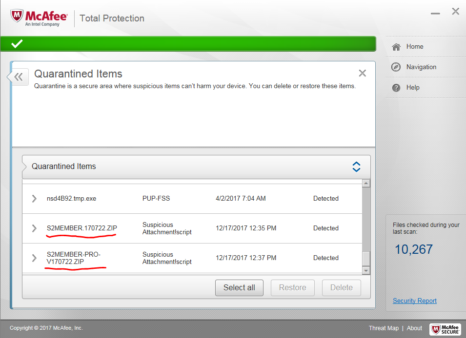 Mcafee quarantined both S2member zip files as suspicious · Issue #1129 · wpsharks/s2member · GitHub