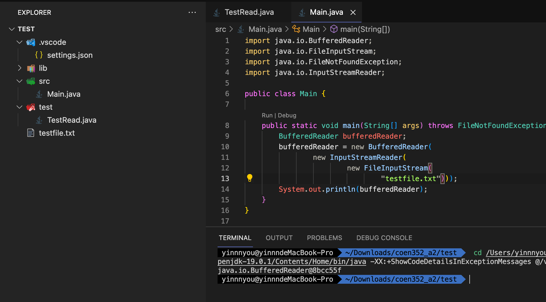 Filenotfoundexecption For Testing · Issue 1511 · Microsoftvscode Java Test · Github 9452