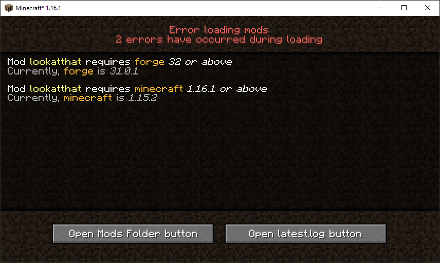 [1.16] Incorrect forge versions · Issue #6852 · MinecraftForge/MinecraftForge · GitHub