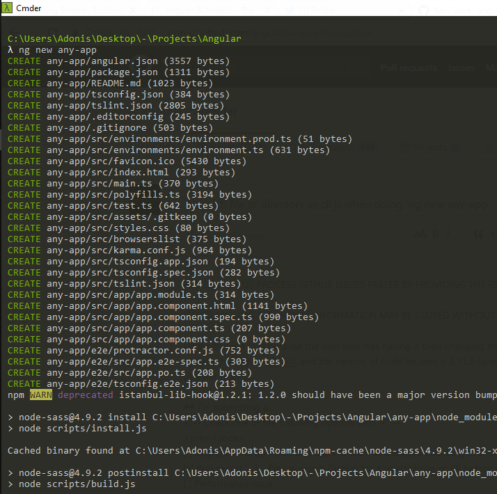No such file or directory as cli.js when doing 'ng new any-app' · Issue #11553 · angular/angular ...