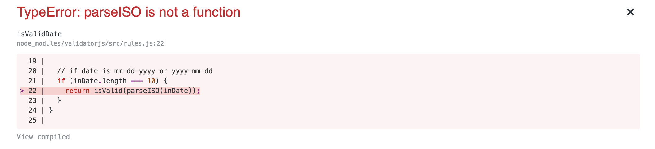 Simple Date rule is not working. Says "TypeError: parseISO is not a function" · Issue #369 ...
