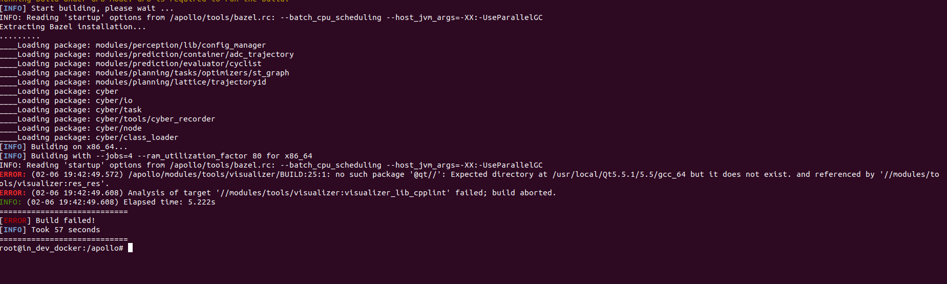 Qt 5.1 missing from freshly build dev container · Issue #6760 · ApolloAuto/apollo · GitHub
