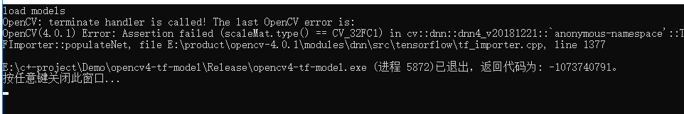 c++ opencv4.01 called tensorflow inception-v4 model ,readNetFromTensorflow ERROR! · Issue #14149 ...