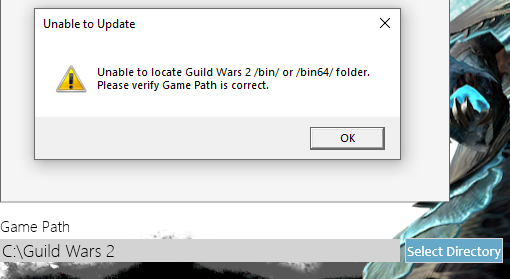 Error: Unable to locate Guild Wars 2 · Issue #119 · gw2-addon-loader/GW2-Addon-Manager · GitHub
