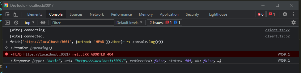 `HEAD` request to Vite results in 404 · Issue #4827 · vitejs/vite · GitHub