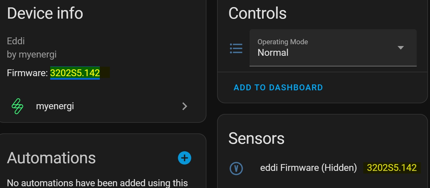 Firmware versions not updated in Device Info page · Issue #385 · CJNE/ha-myenergi · GitHub