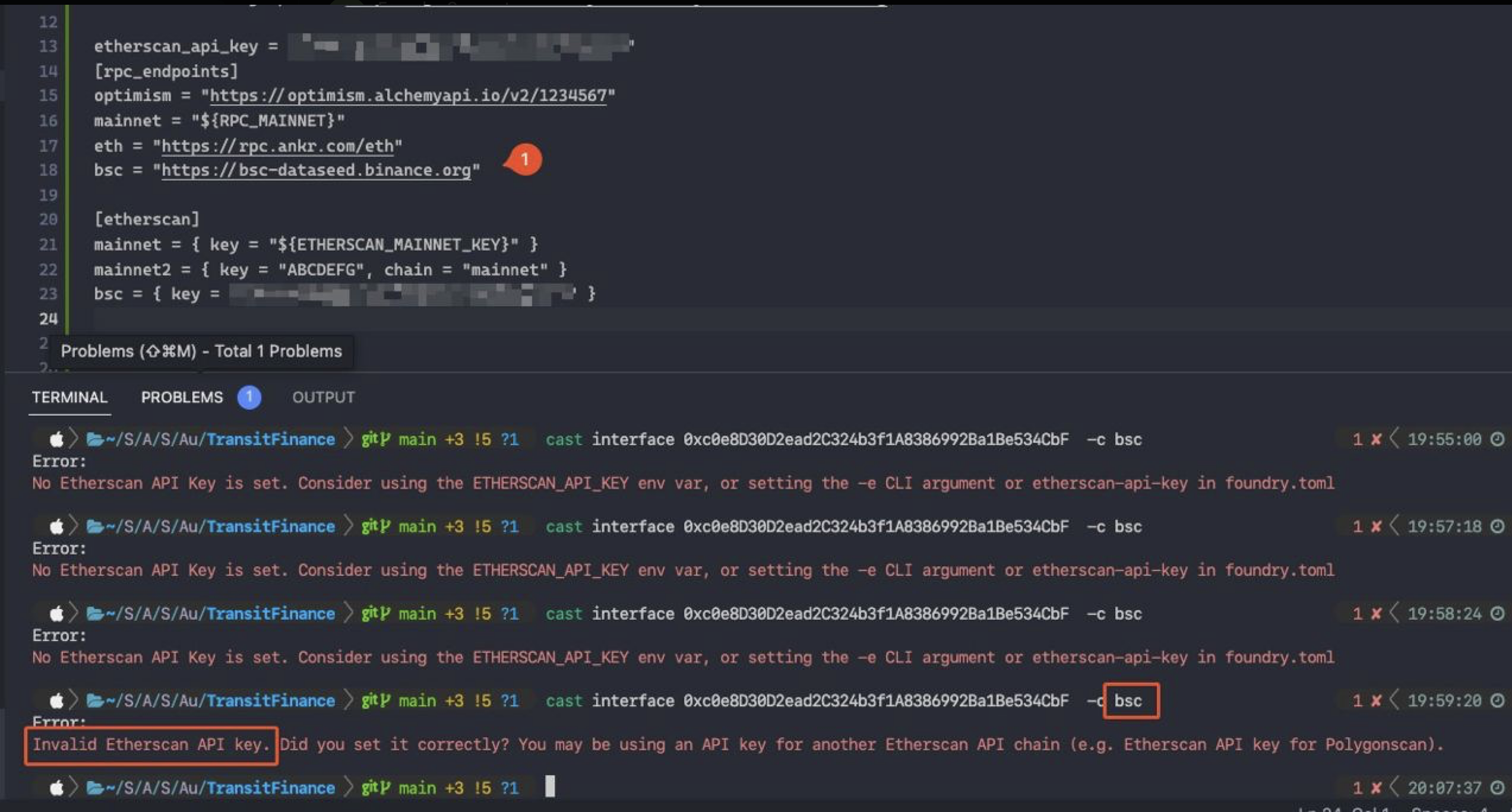 Multiples Api Keys Bscscan Etherscan Etc · Issue 4057 · Foundry Rsfoundry · Github