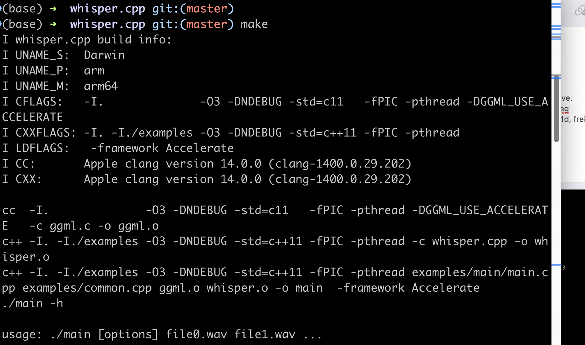 Not working on MacOS (ARM) · Issue #66 · ggerganov/whisper.cpp · GitHub