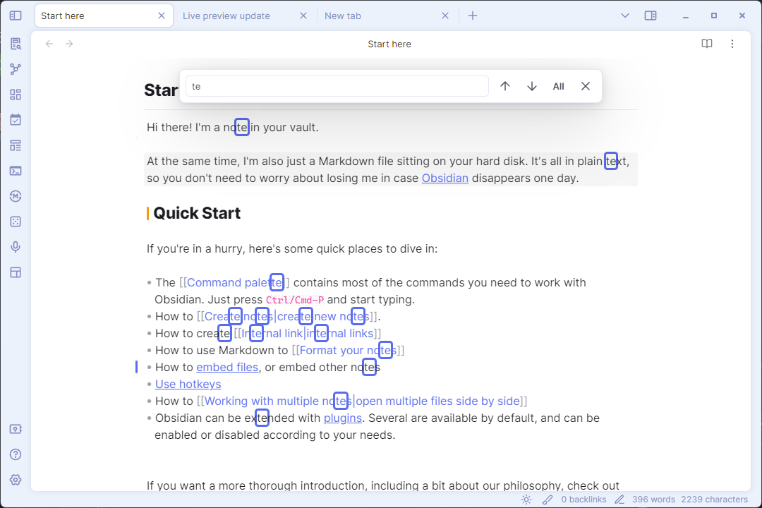 Search-highlight block showed at the bottom of the window · Issue #82 · Akifyss/obsidian-border ...