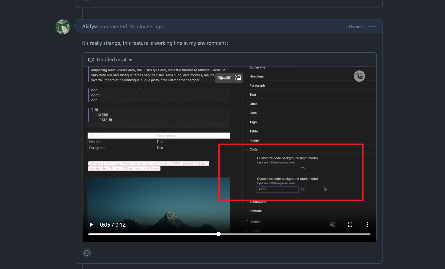 weird background effect in default theme for dataview, codeblocks, quote, etc. · Issue #81 ...