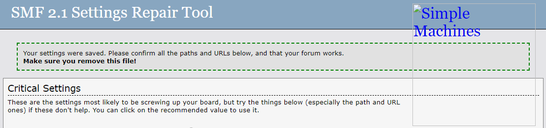 repair_settings.php - multiple issues · Issue #5968 · SimpleMachines/SMF · GitHub