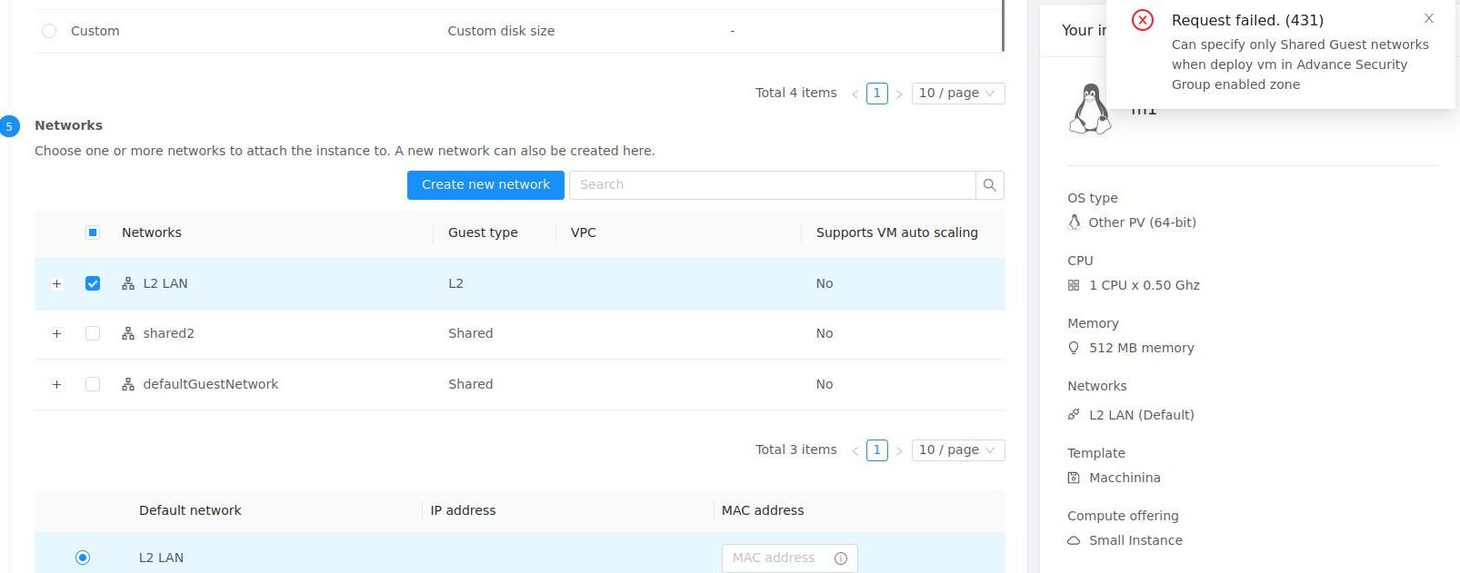 In an SG zone a VM can't be connected to an L2 network only · Issue #8217 · apache/cloudstack ...