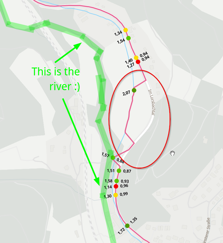 Raw GPS track looks like a river · Issue #252 · openbikesensor/portal ...