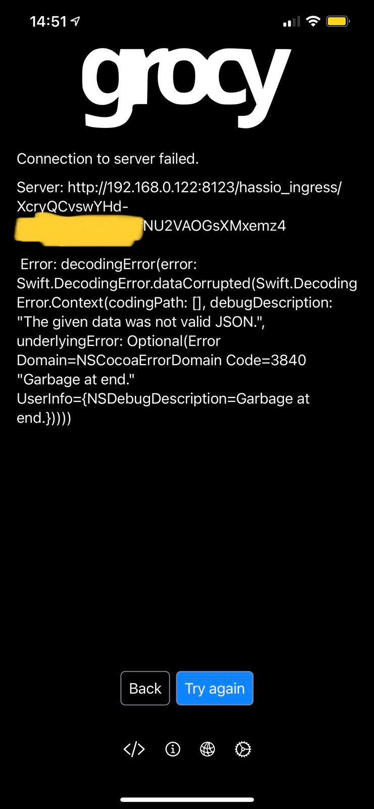 Bug: ios app grocy mobile error when connecting to local instance · Issue #1593 · grocy/grocy ...
