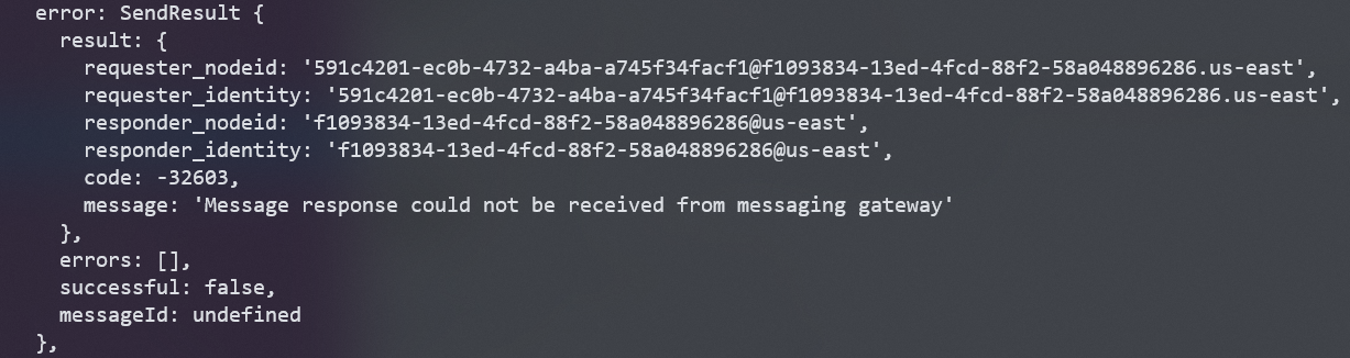 [Bug] Message response could not be received from messaging gateway · Issue #263 · signalwire ...