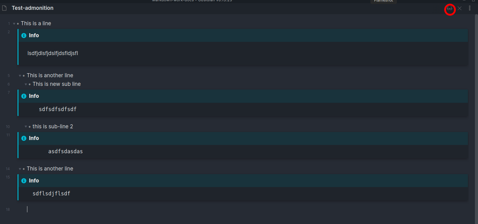 Admonition doesn't appear to work under nested bullets · Issue #139 · javalent/admonitions · GitHub