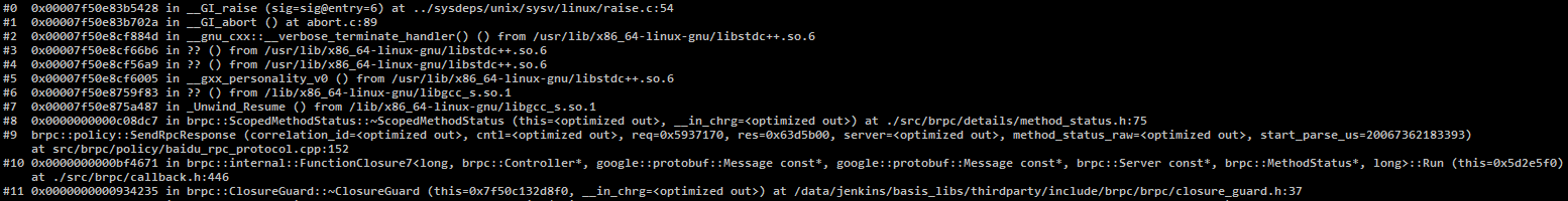brpc服务在ClosureGuard对象析构函数中coredump问题 message_lite.cc:65 CHECK failed异常 · Issue #1518 · apache ...