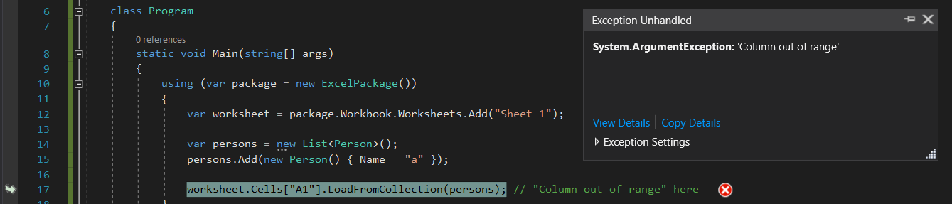 .LoadFromCollection(...) does not work with IEnumerable · Issue #8 · JanKallman/EPPlus · GitHub