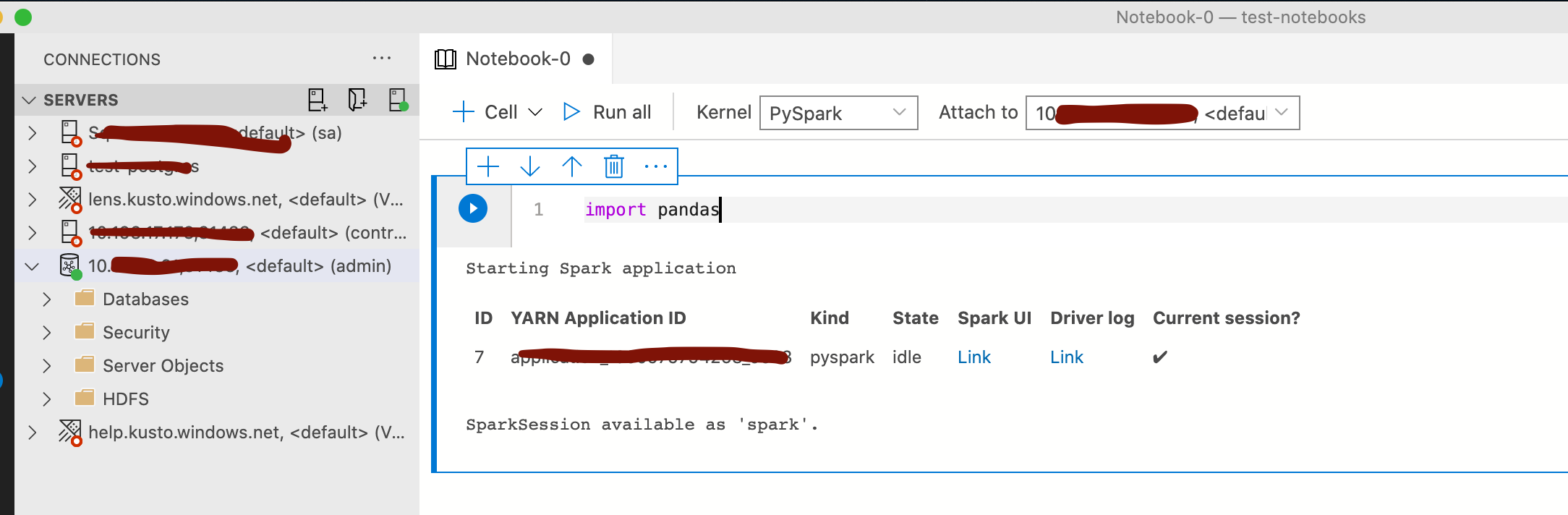 Pyspark Kernel is not loading · Issue #13821 · microsoft/azuredatastudio · GitHub