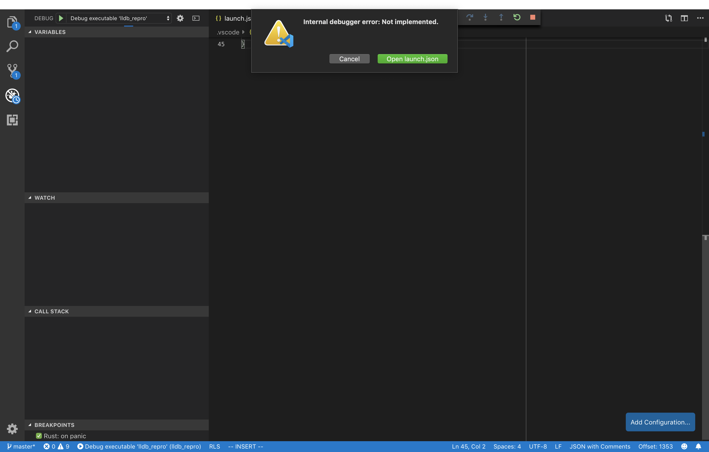 Single string-valued `args` config not supported by native adapter · Issue #197 · vadimcn ...