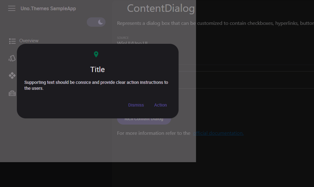 [wasm] ContentDialog arent resized when the browser is maximized · Issue #869 · unoplatform/Uno ...