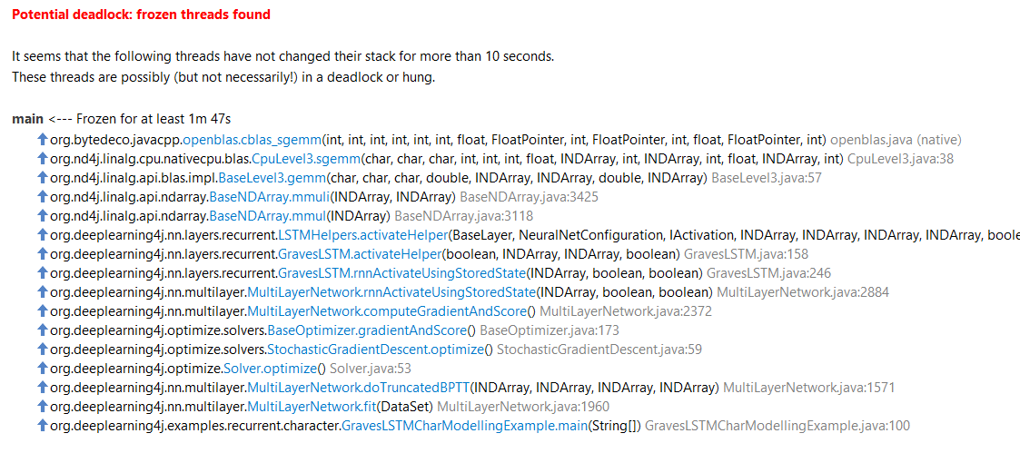 CPU - sgemm deadlock? · Issue #4776 · deeplearning4j/deeplearning4j · GitHub