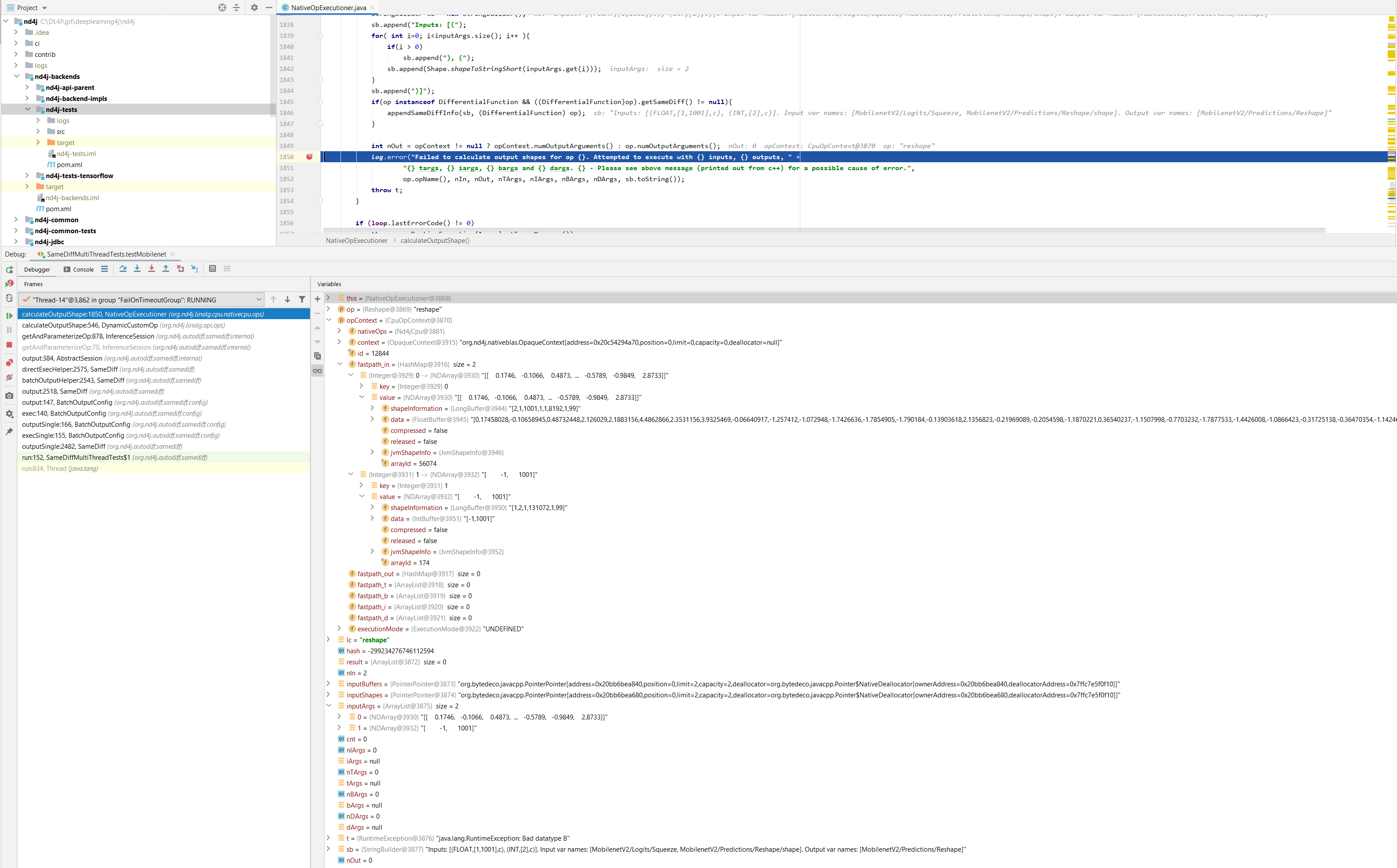 SameDiff/ND4J: Intermittent threading issue (CPU backend) · Issue #8802 · deeplearning4j ...