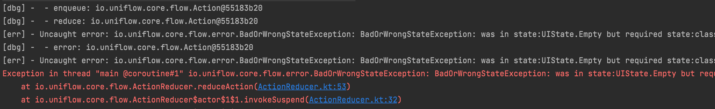 Action.onError is called twice if it throws an exception · Issue #87 · uniflow-kt/uniflow-kt ...