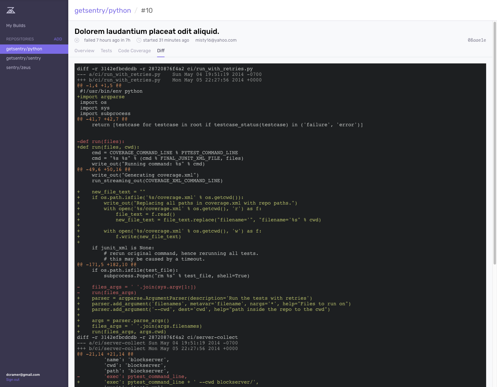 First UI Pass · Issue #5 · getsentry/zeus · GitHub