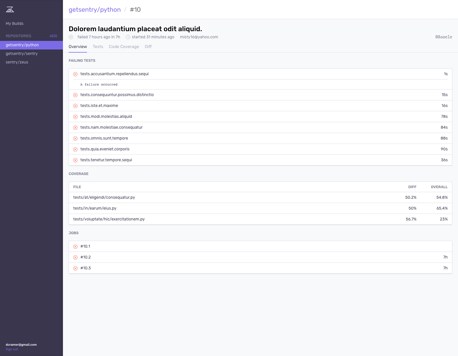 First UI Pass · Issue #5 · getsentry/zeus · GitHub