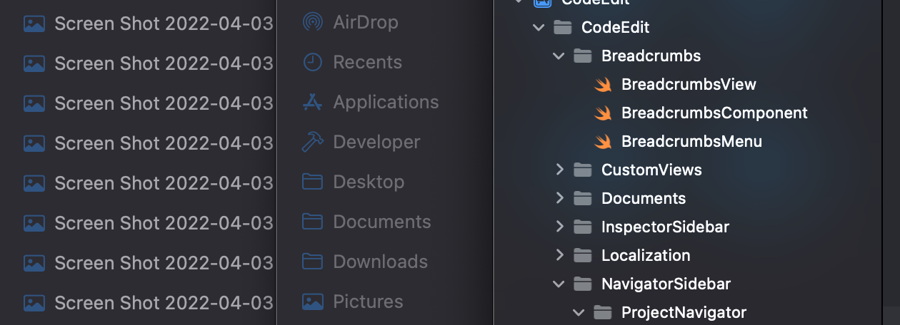 Use compact list items in sidebar Project navigator · Issue #100 · CodeEditApp/CodeEdit · GitHub