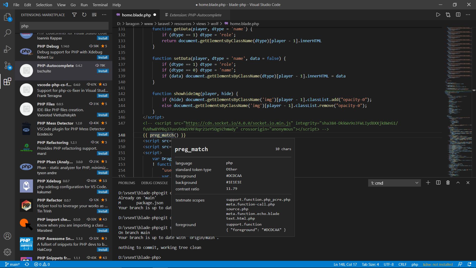 Using Intelephense In Custom Block Or Anywhere Of Php Scope · Issue 1719 · Bmewburnvscode