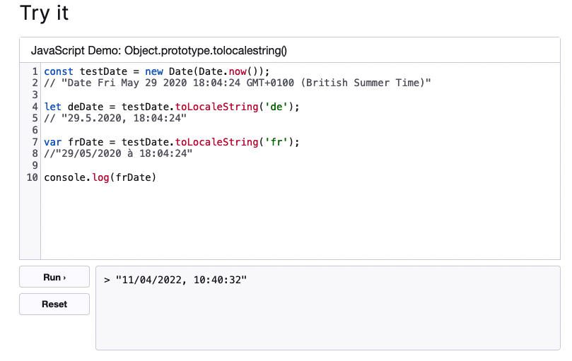 JS Date Locale String Changed In French Issue 14888 Mdn content
