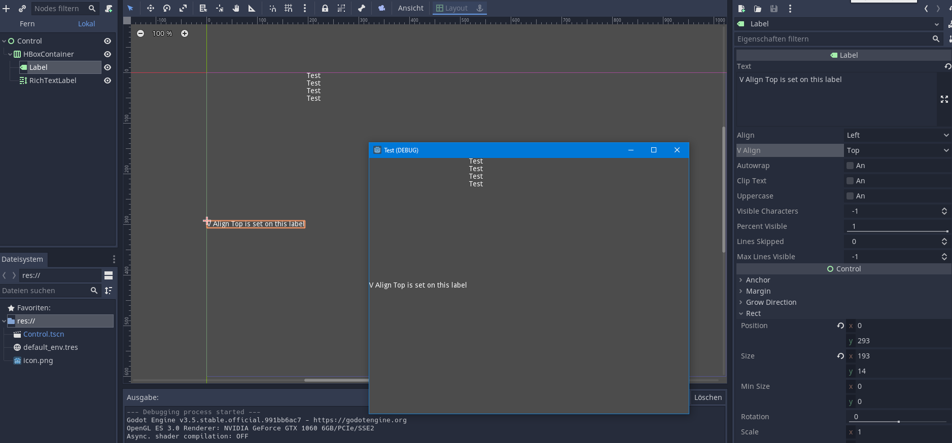 V Align Top does not work for label · Issue #64141 · godotengine/godot · GitHub