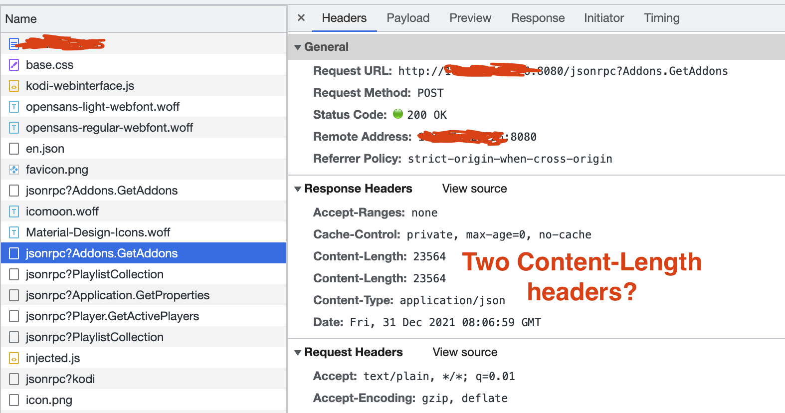 Duplicate Content-Length HTTP Header in JSON-RPC responses · Issue ...