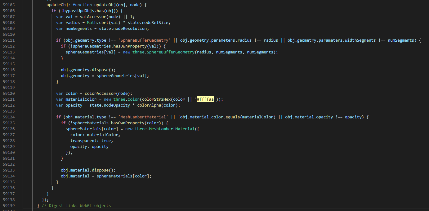 nodeThreeObject has to be a Mesh · Issue #171 · vasturiano/react-force ...