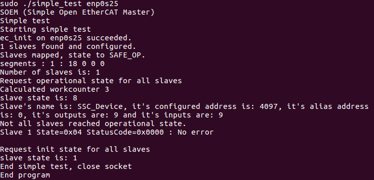Slave doesn't switch to OPERATIONAL STATE with no error code · Issue ...