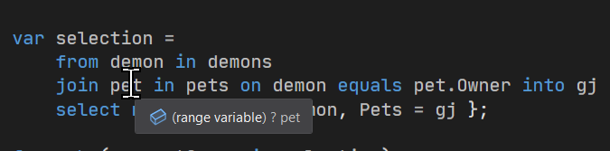 The Type Of The Group Join And Join Variable After `into` And `join` Keywords Isnt Displayed On