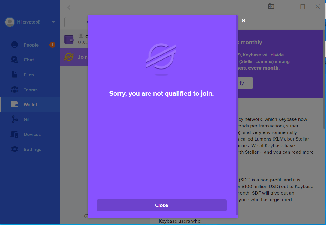 Not qualified for airdrop although app says differently · Issue #21087 · keybase/client · GitHub