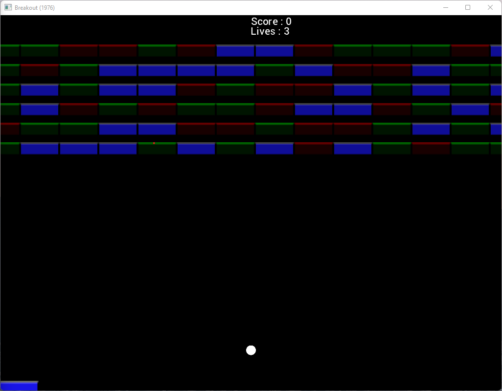 GitHub - JoeTingle/Atari-Breakout: C++ Recreation Of The 1976 Game ...