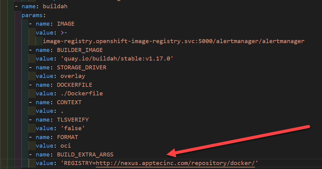 Buildah & BUILD_EXTRA_ARGS · Issue #978 · tektoncd/catalog · GitHub