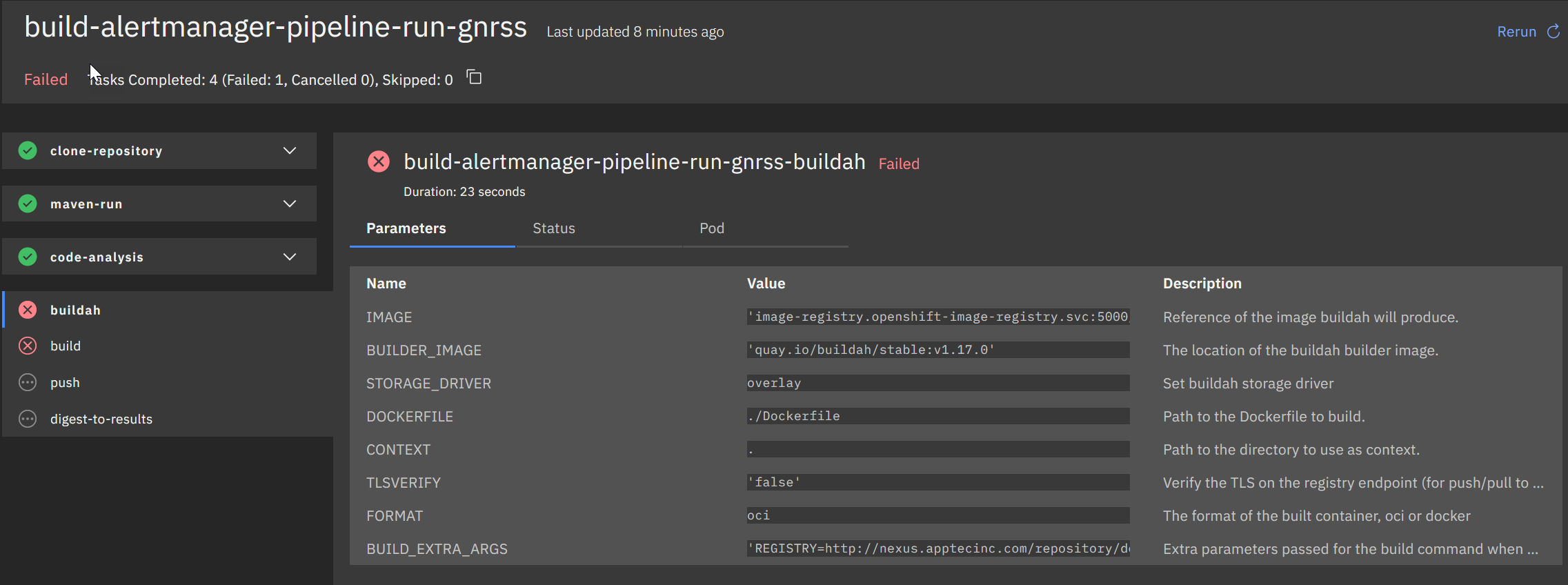 Buildah & BUILD_EXTRA_ARGS · Issue #978 · tektoncd/catalog · GitHub