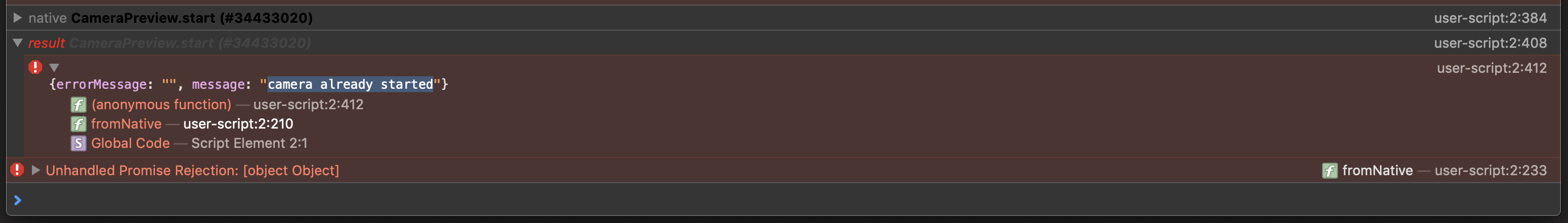 [iOS] - camera already started · Issue #8 · capacitor-community/camera-preview · GitHub