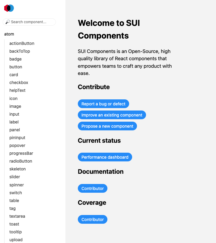 [sui-studio] Put correct links on the home of SUI (https://sui-components.vercel.app/) · Issue ...
