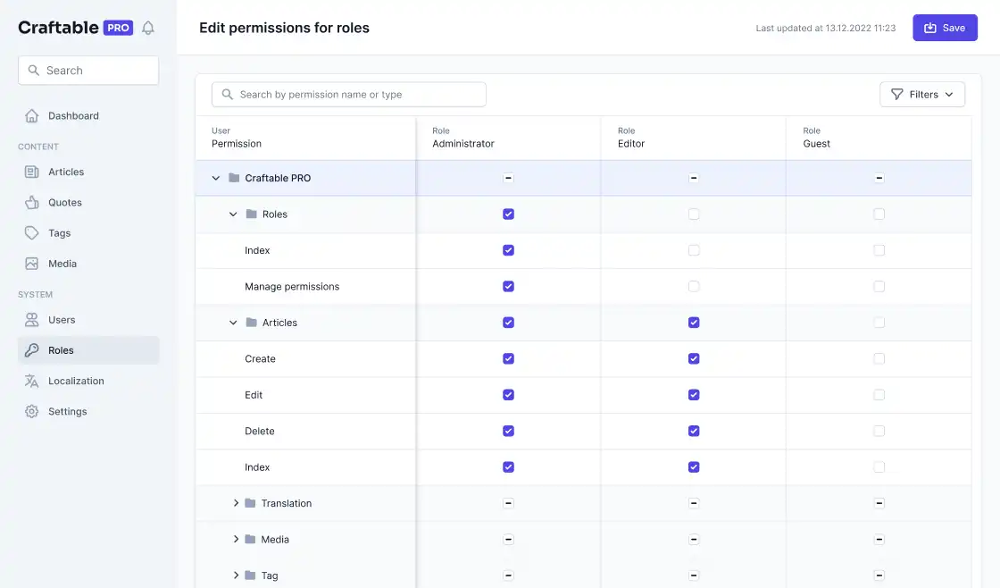 Feature: Role and permission management · Issue #184 · BRACKETS-by ...