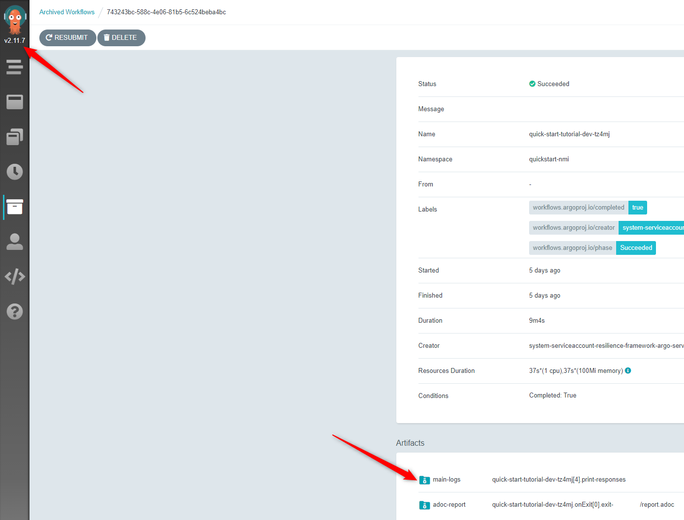 Cannot Access Artifacts For An Archived Workflow From The Ui · Issue 4463 · Argoprojargo