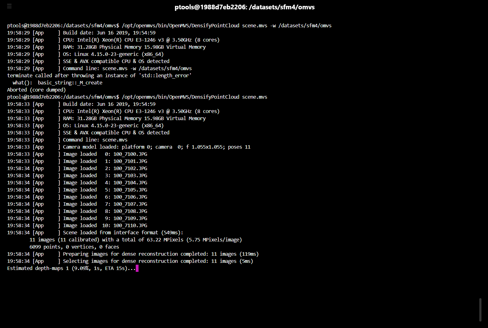 Densifypointcloud Crashes When W Working Folder Argument Is Used · Issue 445 · Cdcseacave